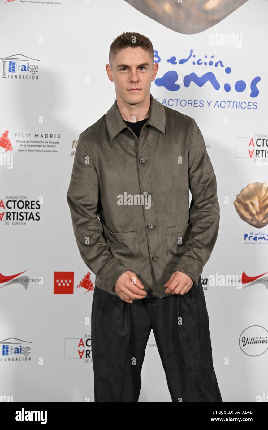 Patrick Criado during the gala ceremony of the Actors and Actresses ...