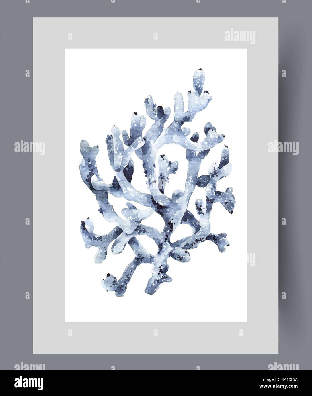 Blue coral growing on ocean floor and attracting underwater divers on ...