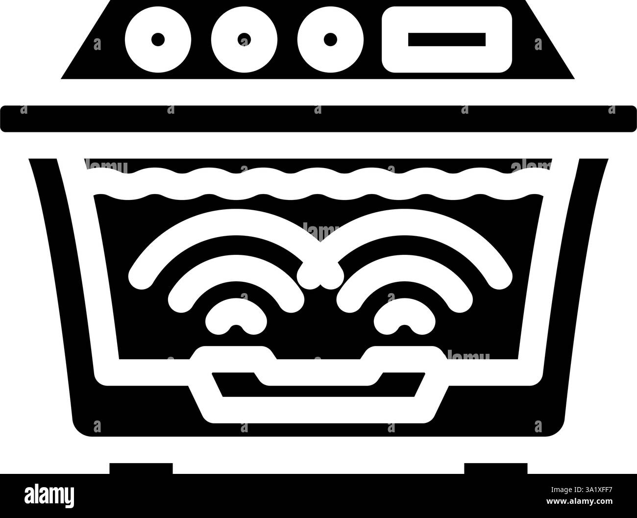 ultrasonic cleaner orthodontist glyph icon vector illustration Stock ...