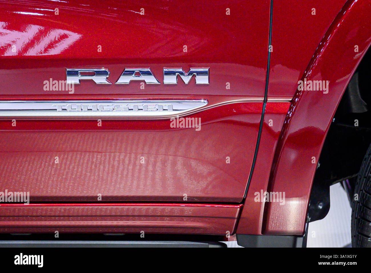 Toronto, ON, Canada - February 14, 2025: Dodge 2025 Ram 1500 Tungsten ...