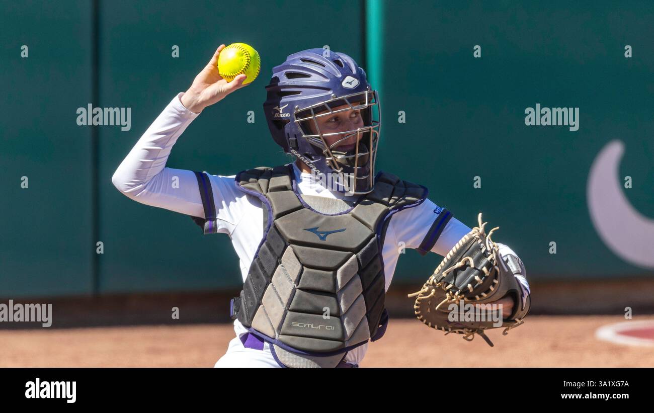 Furman catcher Madison Petty (20) during an NCAA softball game on ...