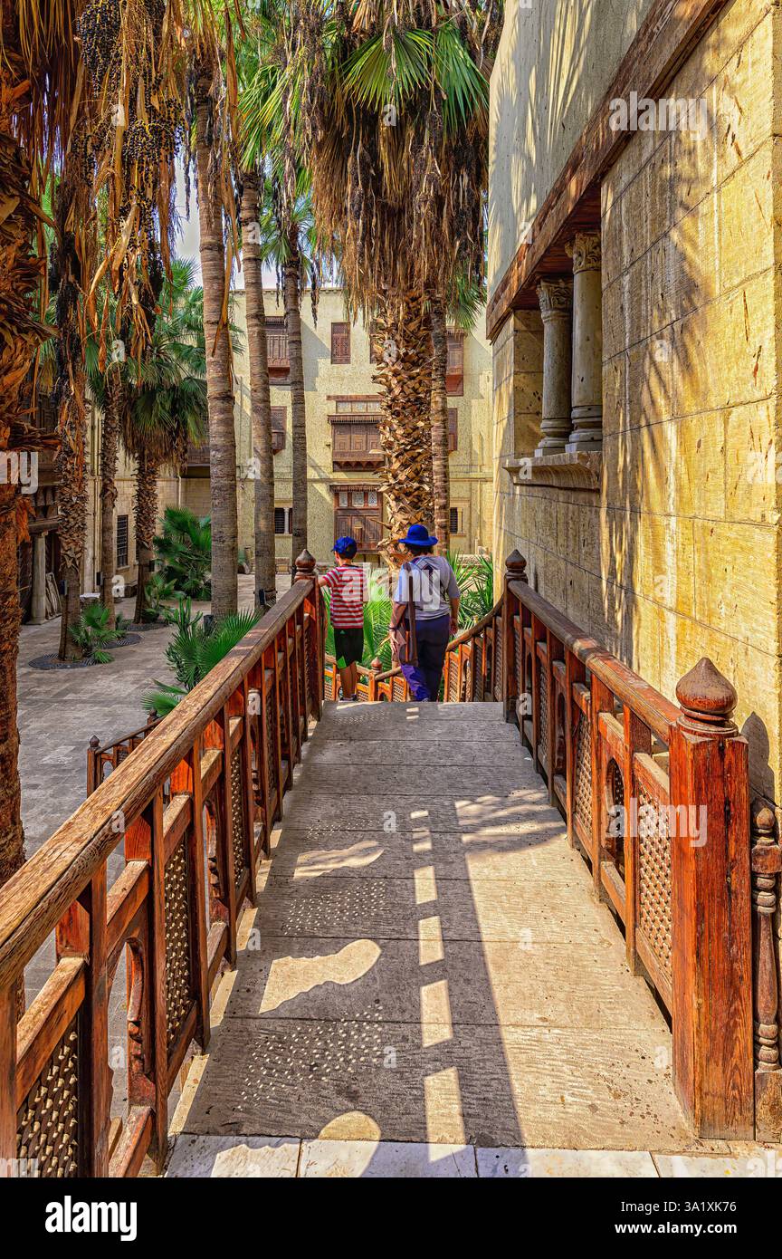 Exiting into the Courtyard of the Coptic Museum in Cairo, from the main ...