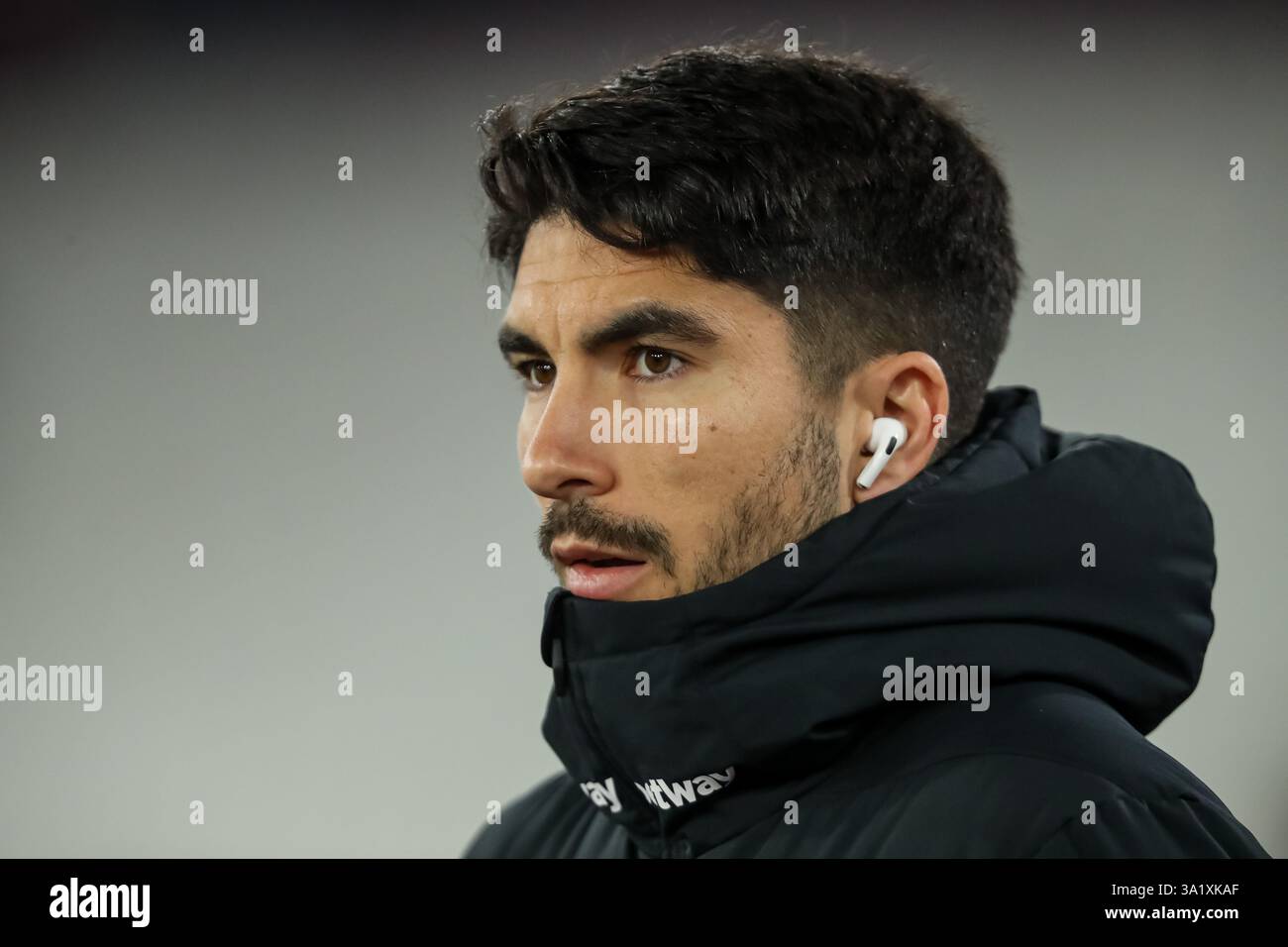 Carlos Soler of West Ham United arrives ahead of the Premier League ...