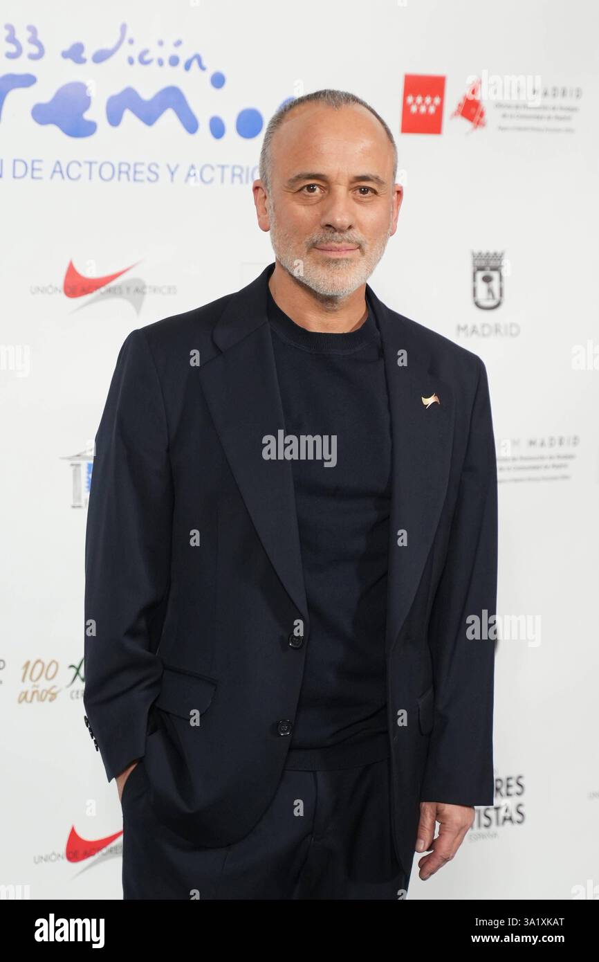 Madrid, Spain. 10th Mar, 2025. Actor Javier Gutierrez at photocall for ...