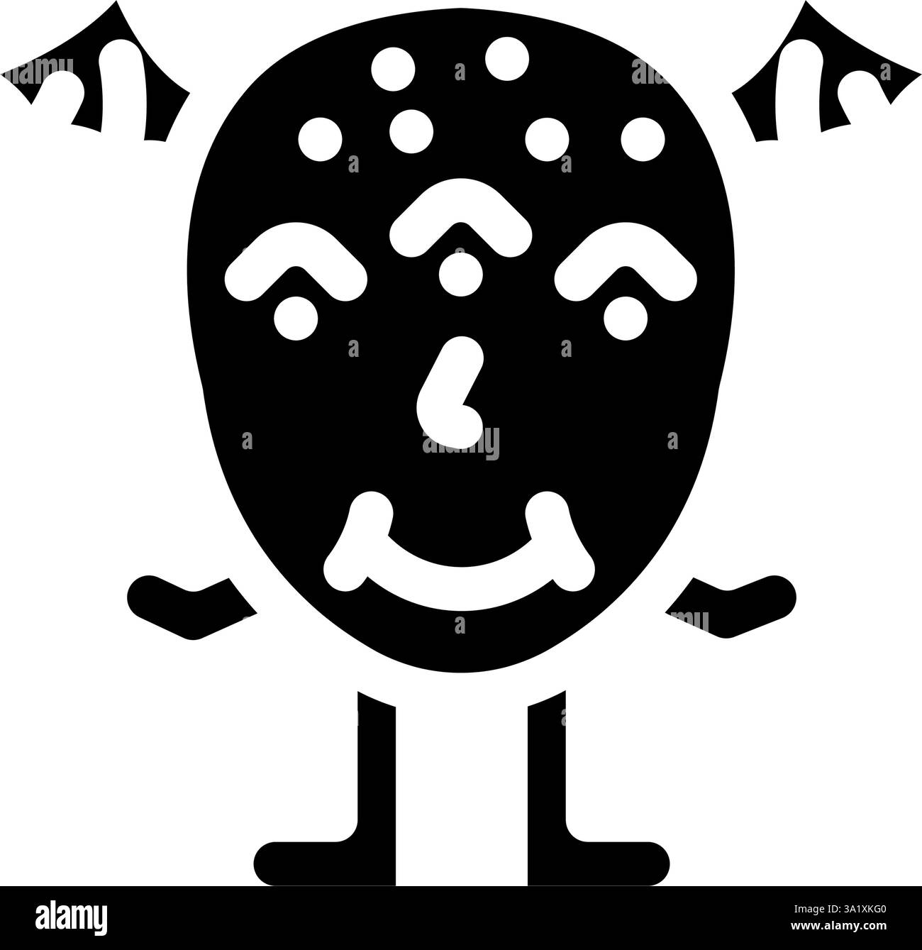 multiple eyes cute monster glyph icon vector illustration Stock Vector ...