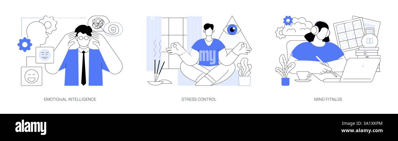 Stay smart isolated cartoon vector illustrations se Stock Vector Image ...