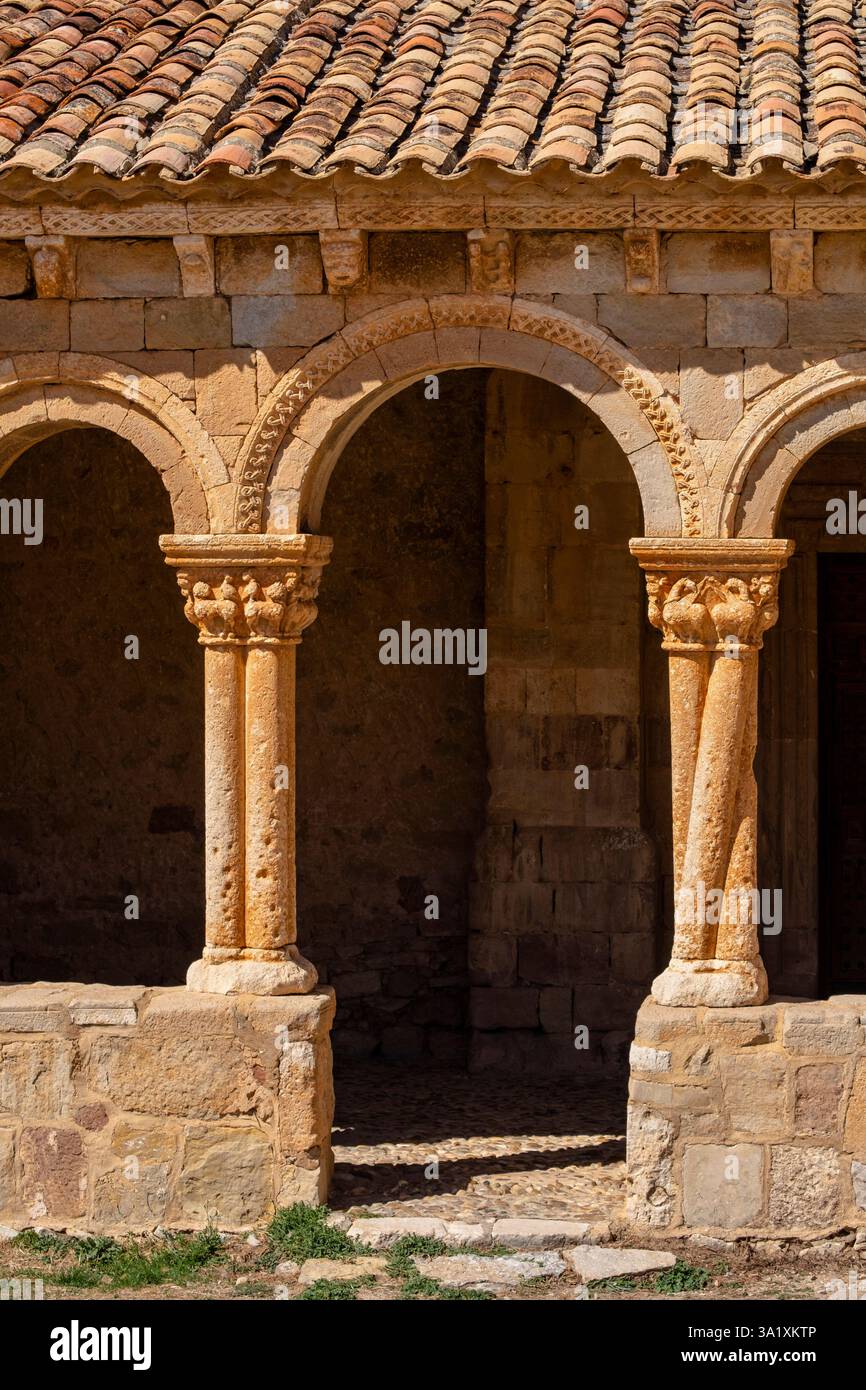 Porticoed gallery, Church of San Pedro Apóstol, Romanesque, 12th ...
