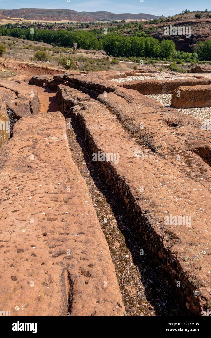 Roman water supply hydraulic system, Tiermes aqueduct, Tiermes ...