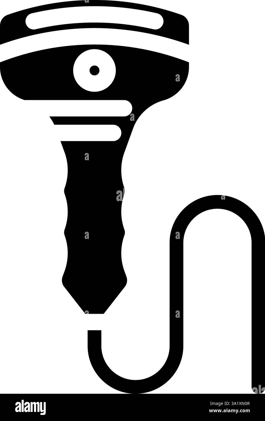 echocardiogram probe cardiology glyph icon vector illustration Stock ...