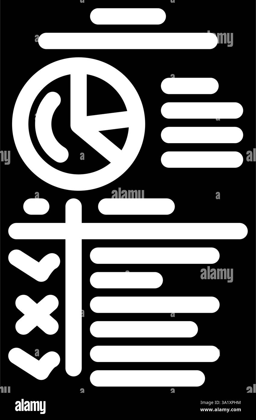 expense reports budget planning glyph icon vector illustration Stock ...