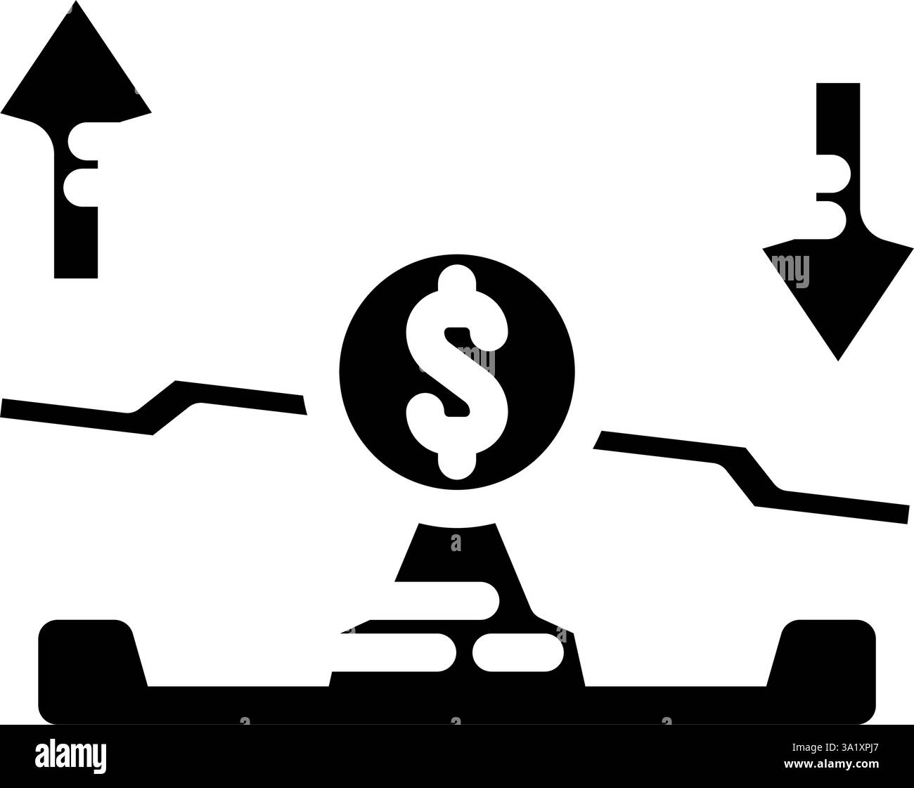 variable expenses budget planning glyph icon vector illustration Stock ...