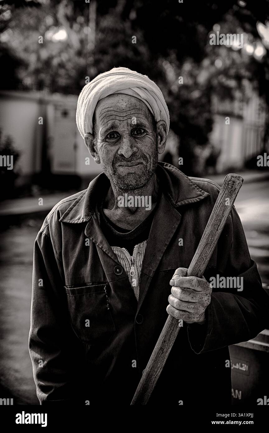 street sweeper in Maadi Stock Photo - Alamy