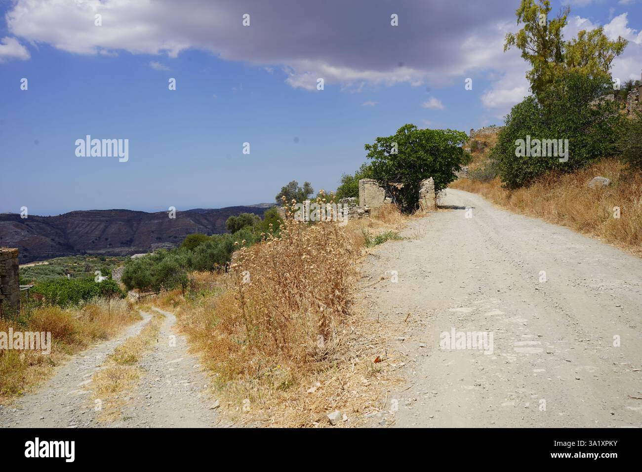 The view from Raftis, an abandoned cretan village since the 1960s ...