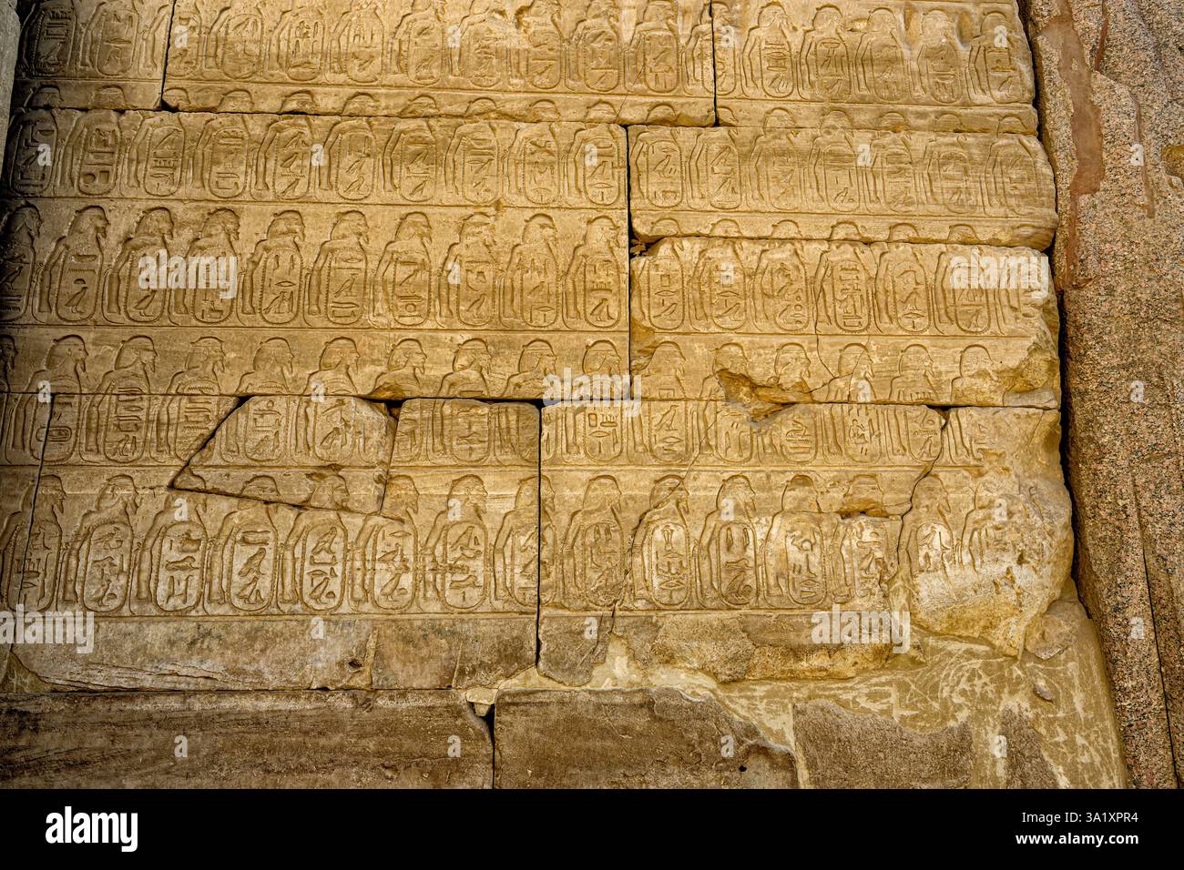 Inscription of the Canaanite City List of Thutmose III on the wall of ...