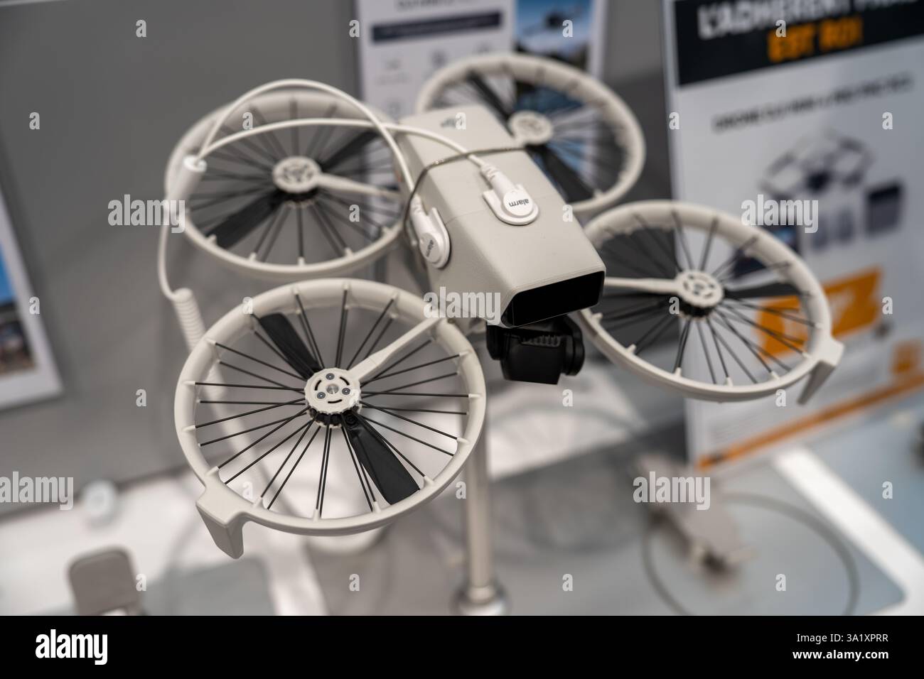 Innovative drone design showcased at technology expo, featuring ...