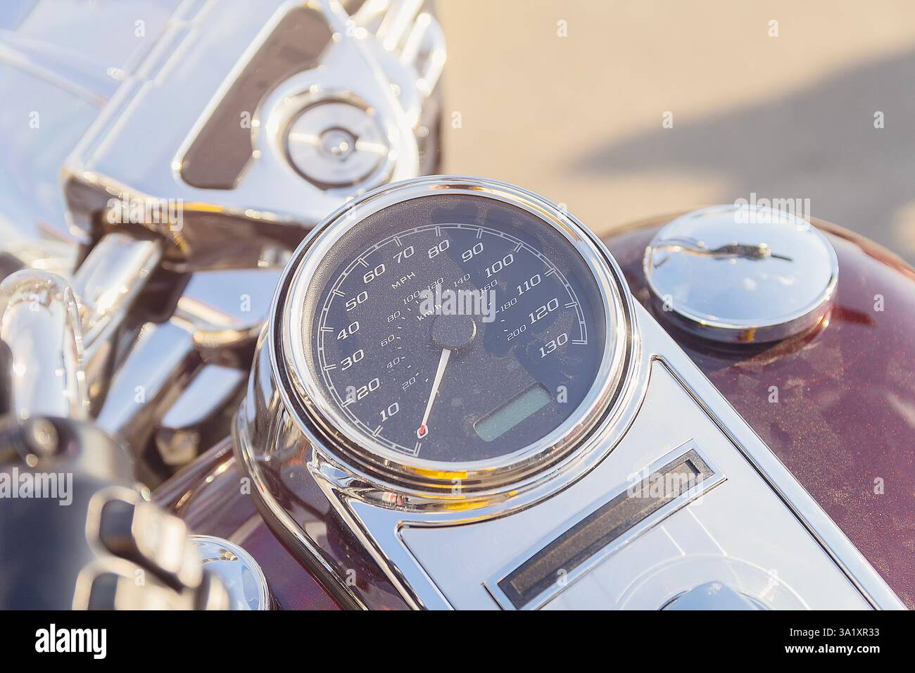 Motorcycles retro speedometer close-up. Transport Stock Photo - Alamy