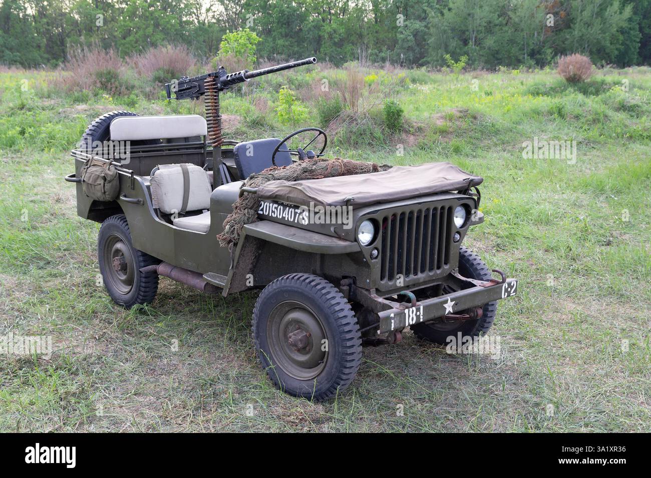 Kyiv, Ukraine - May 09, 2018: Jeep from World War II Willys MB at the ...