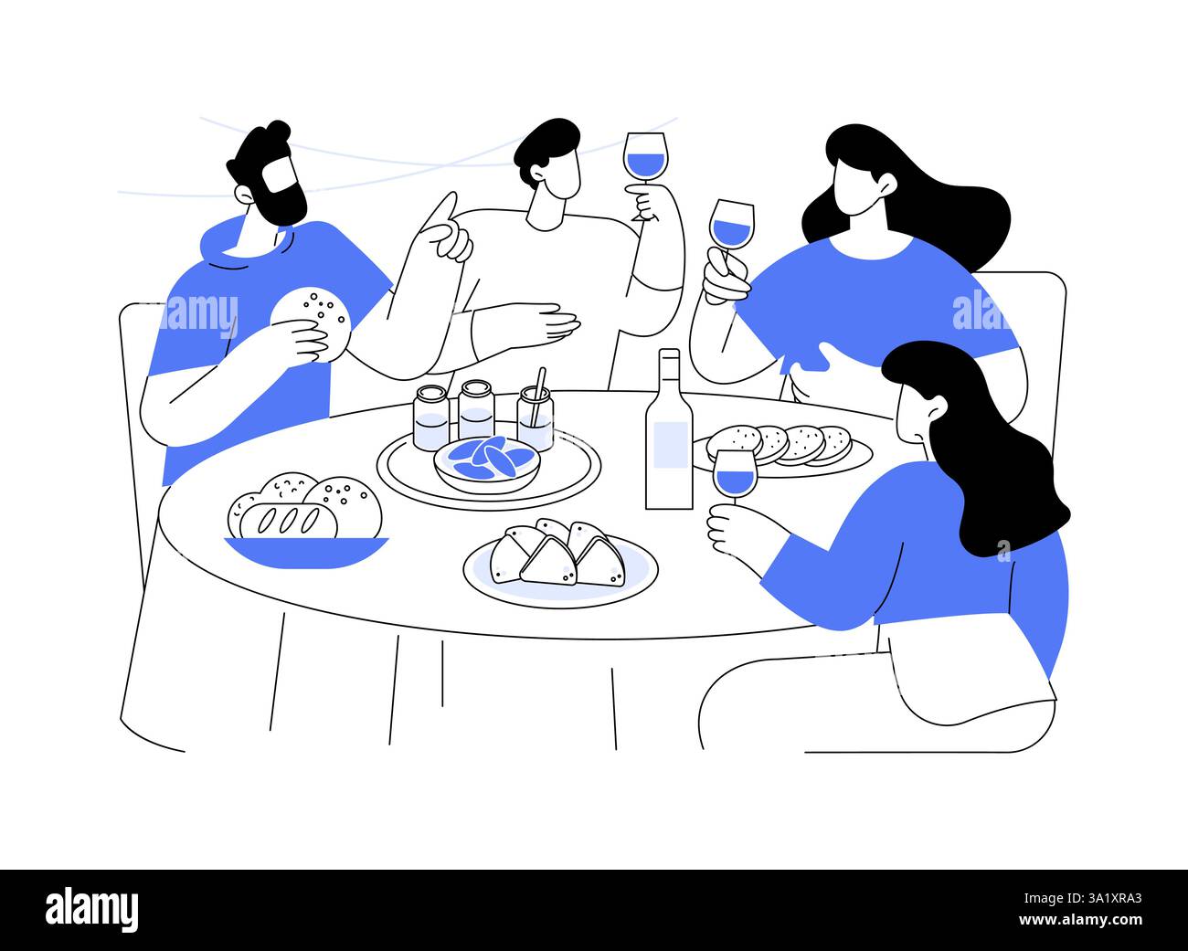 Tapas and snacks isolated cartoon vector illustrations Stock Vector ...