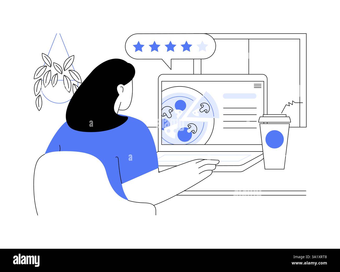 Writing review isolated cartoon vector illustrations Stock Vector Image ...