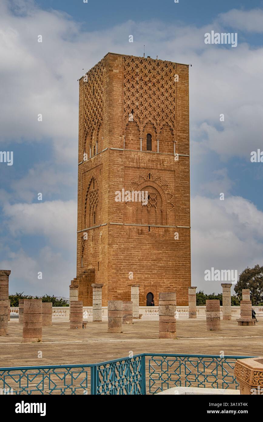 Hasan tower located in Moroccan capital Rabat. It'c construction begun ...
