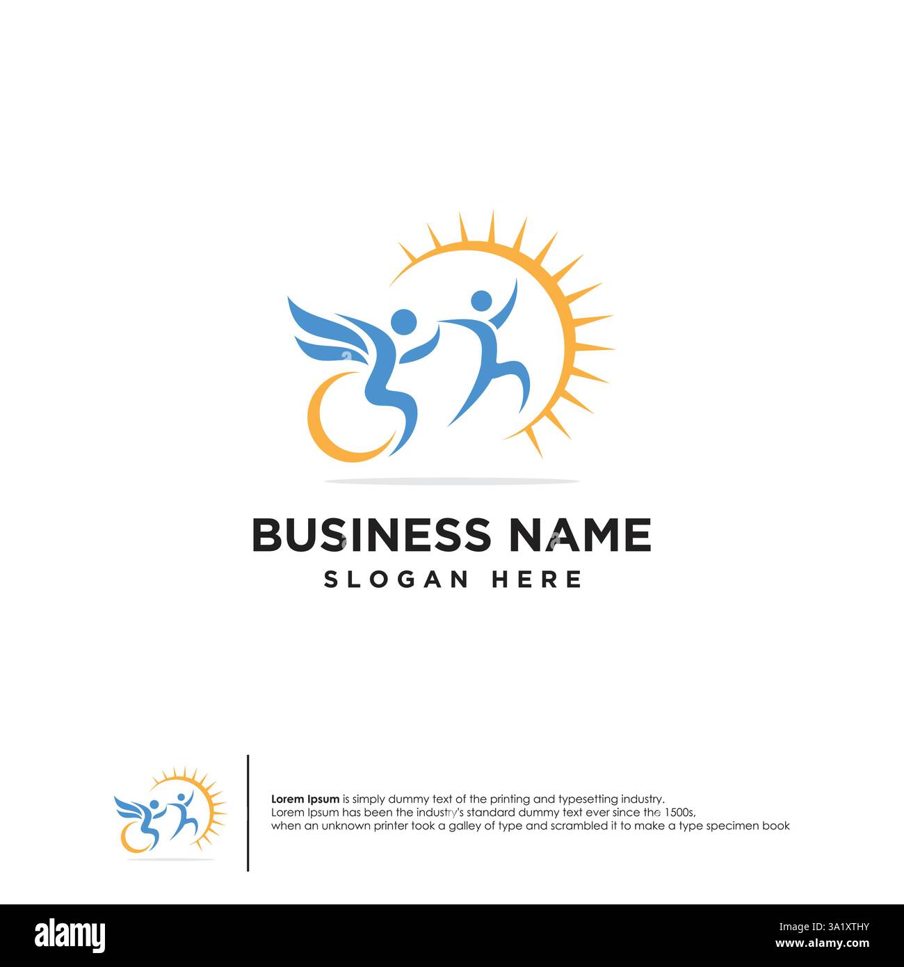 Modern passionate disability people for Disabilities care or charity ...