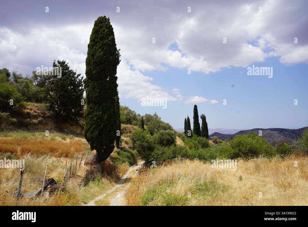 The view from Raftis, an abandoned cretan village since the 1960s ...