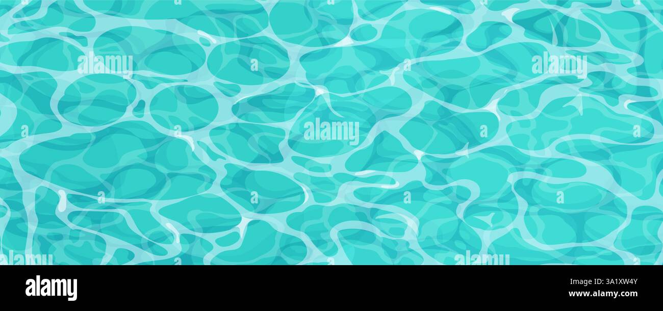 Water ripple surface pool or ocean water with glares sunlight ...