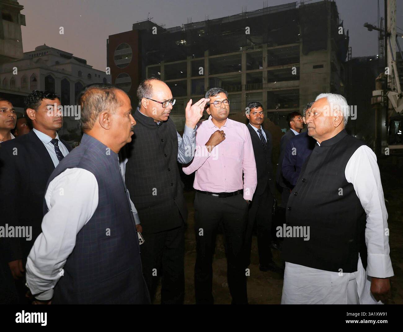 PATNA, INDIA - MARCH 10: Bihar Chief Minister Nitish Kumar inspecting ...
