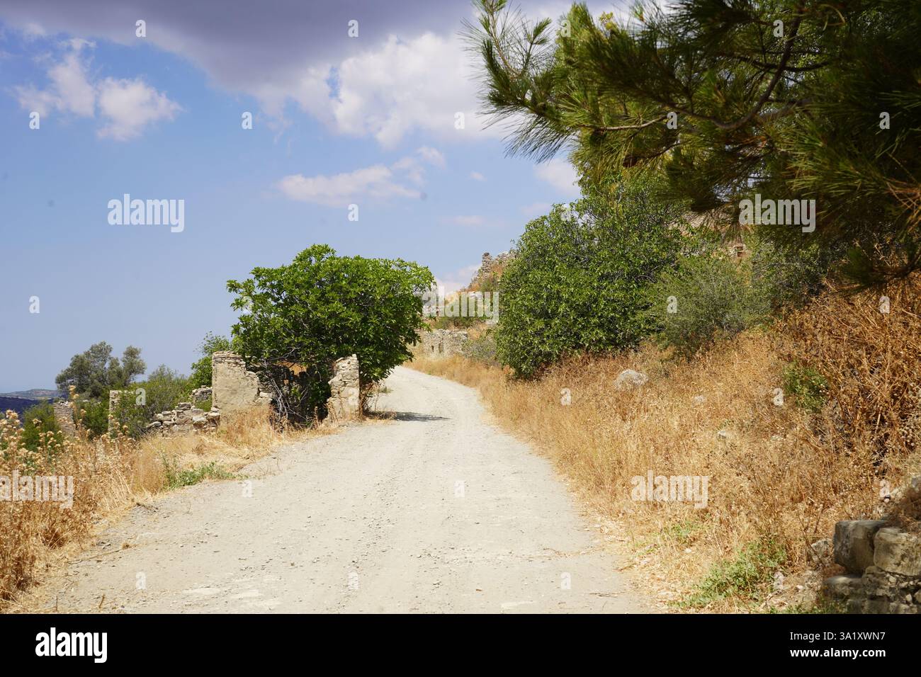 The view from Raftis, an abandoned cretan village since the 1960s ...