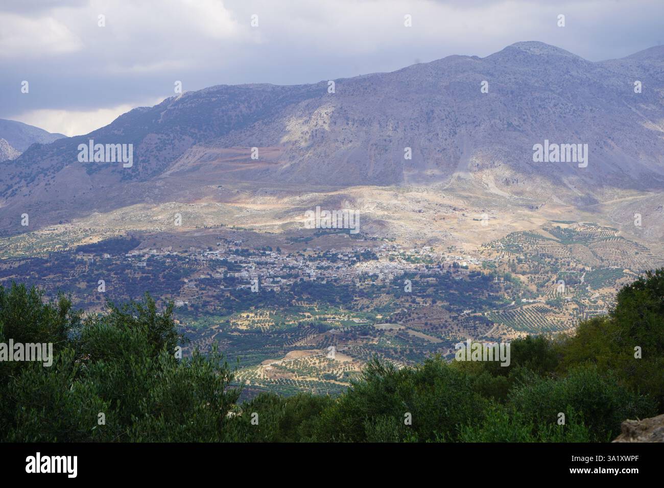 The view from Raftis, an abandoned cretan village since the 1960s ...