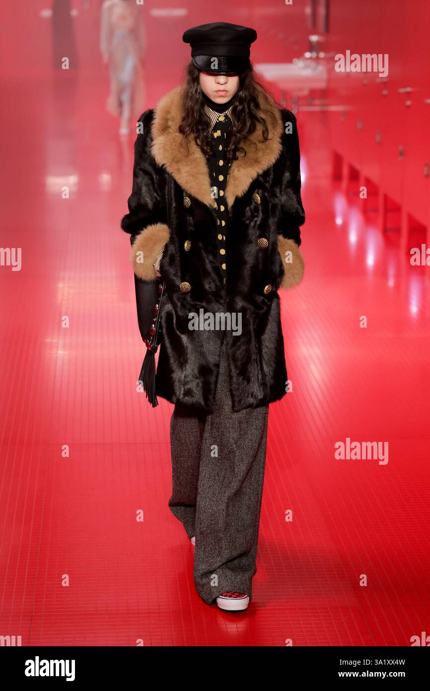 Model Lux Gillespie walks on the runway during the Valentino Ready to ...