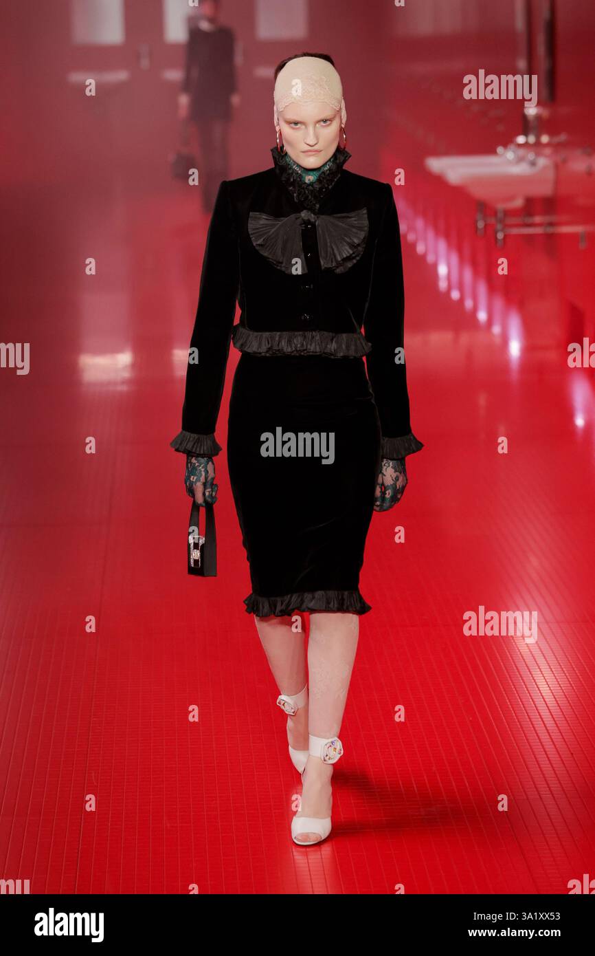 Model Lauren Theobald walks on the runway during the Valentino Ready to ...