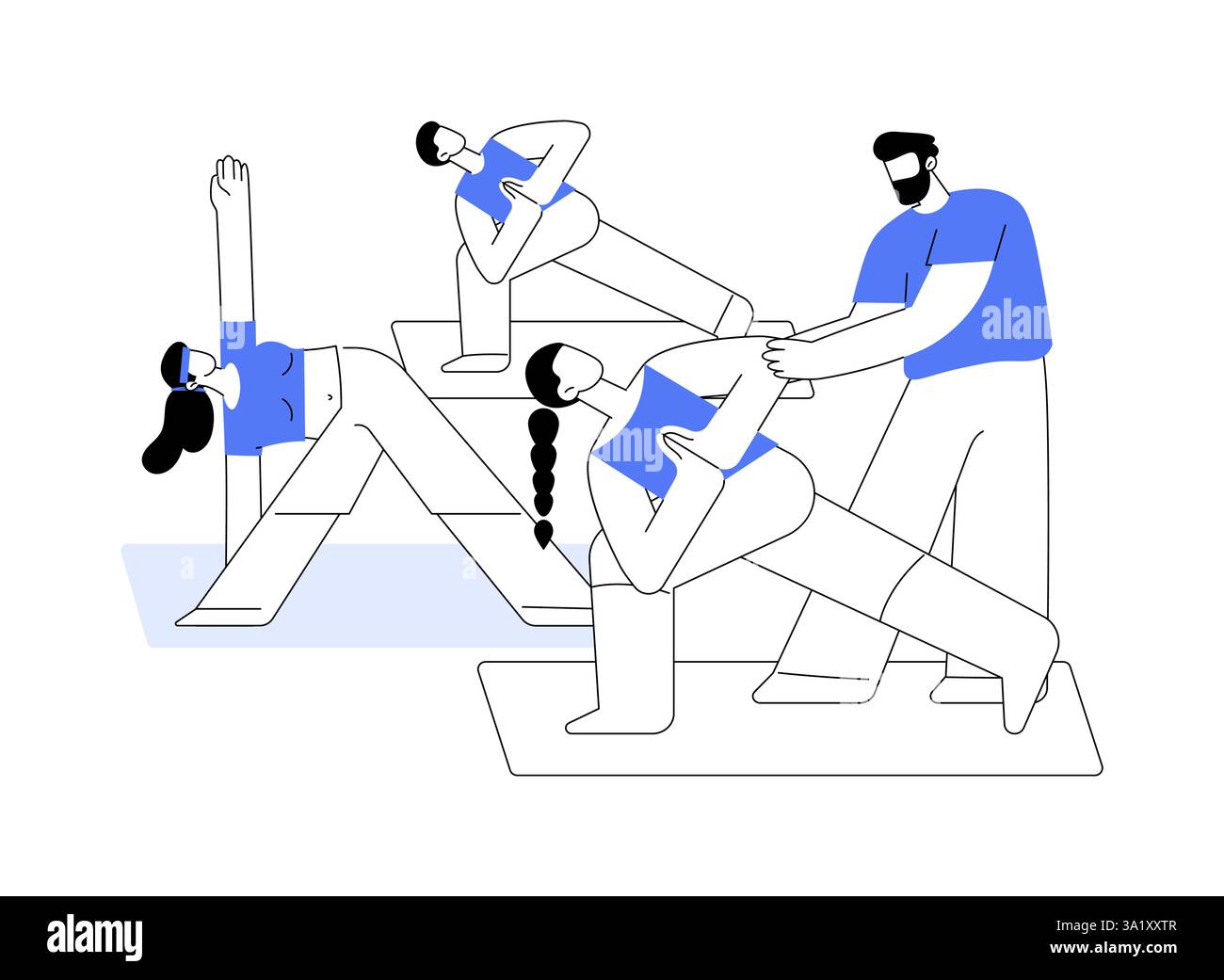 Yoga classes isolated cartoon vector illustrations Stock Vector Image ...