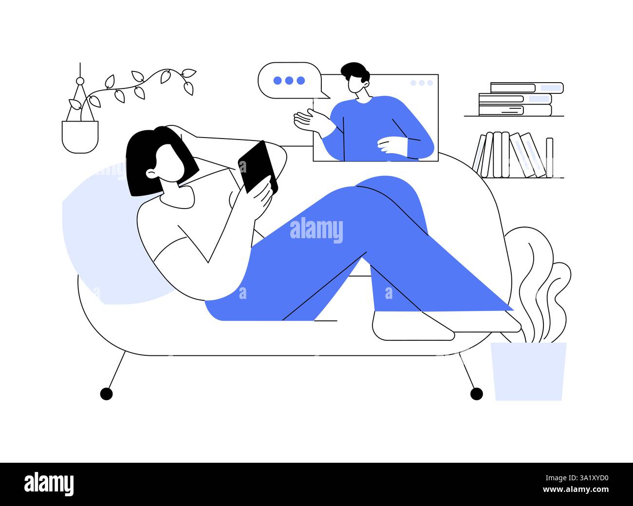 Calling a friend isolated cartoon vector illustrations Stock Vector ...