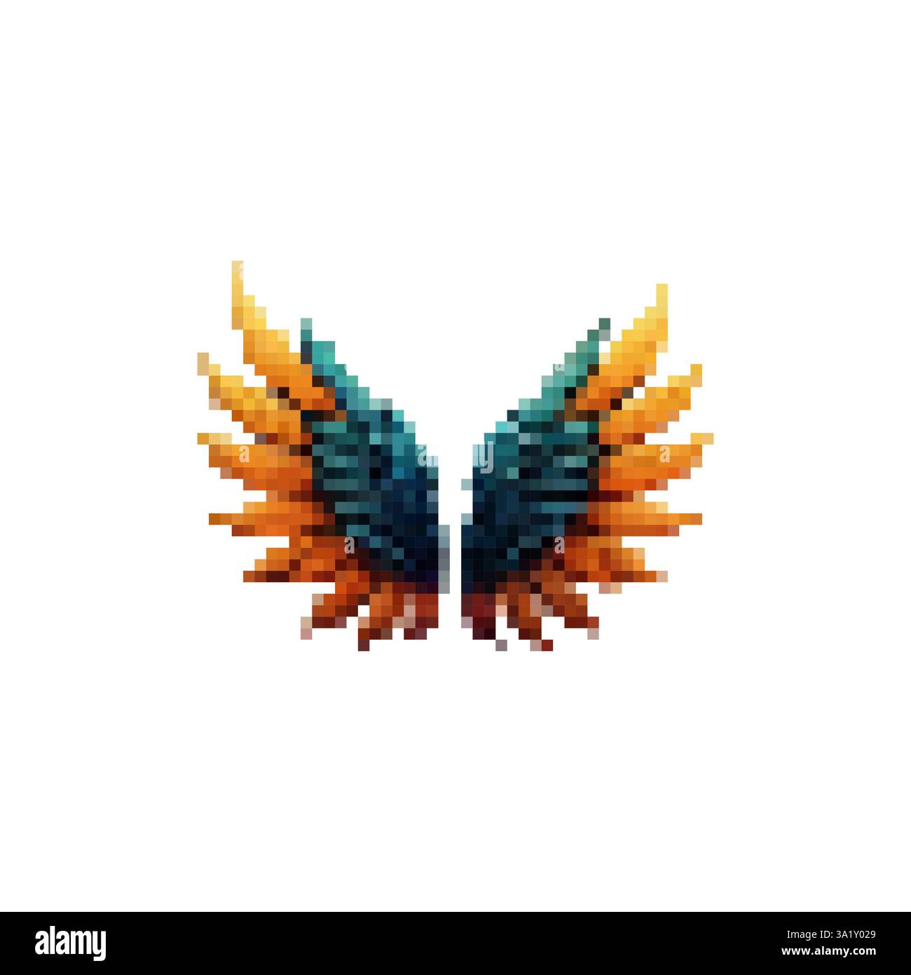 Wings texture for games. Flight logo with wings vector. Wings in ...