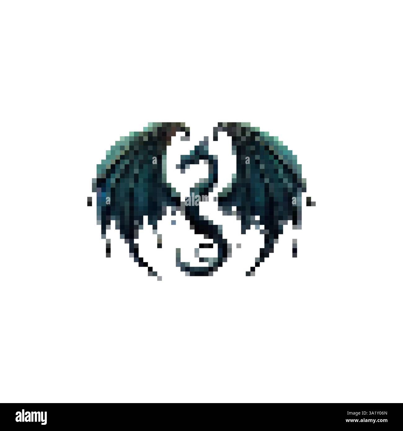 Devil wings pixel art Stock Vector Images - Alamy