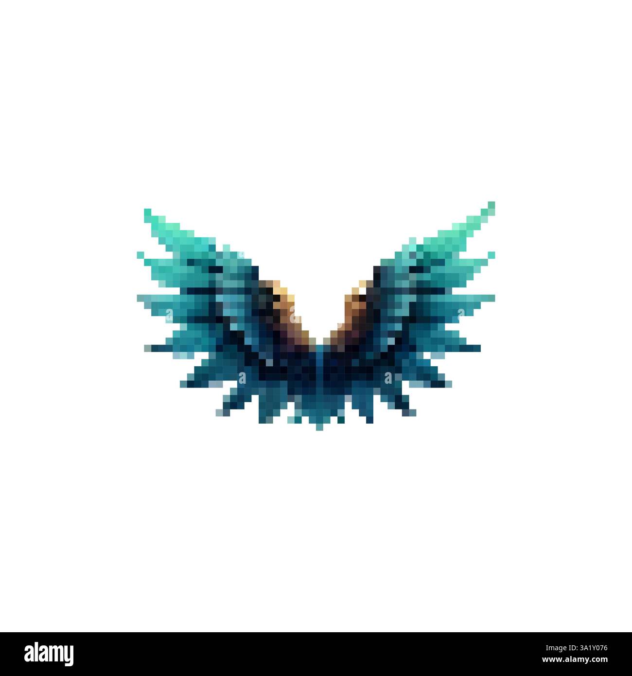 Wings texture for games. Flight logo with wings vector. Wings in ...