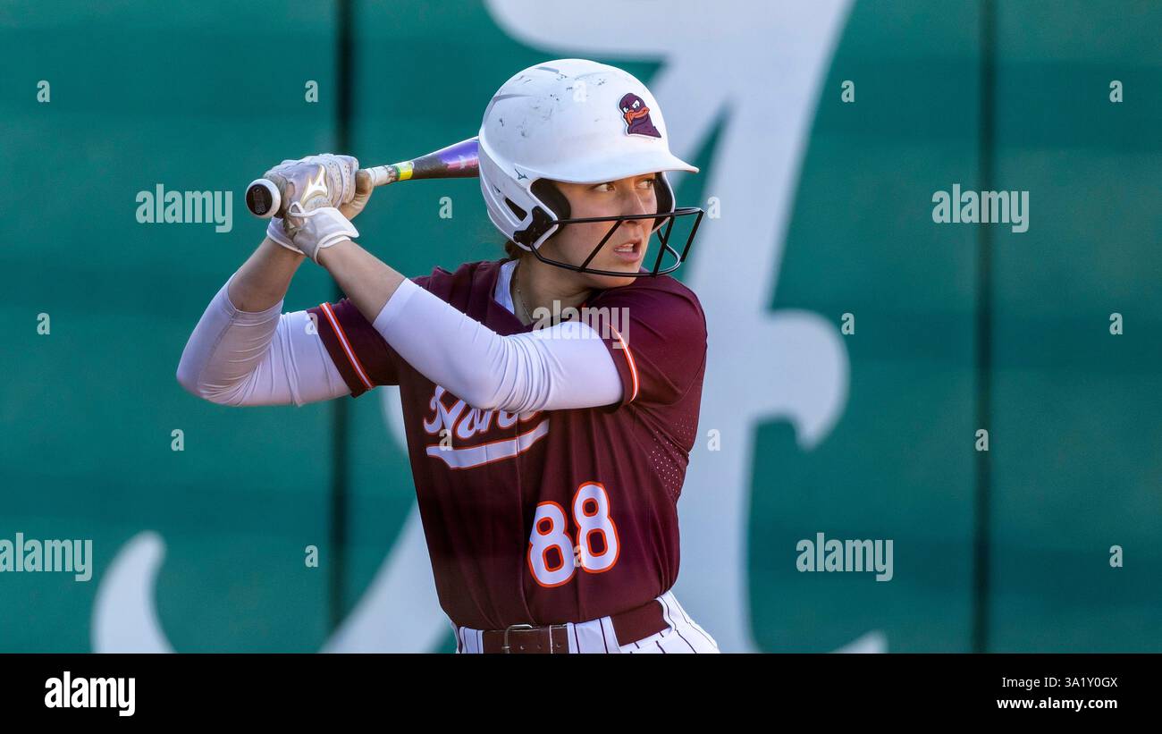 Virginia Tech utility Bre Peck (88) during an NCAA softball game on ...