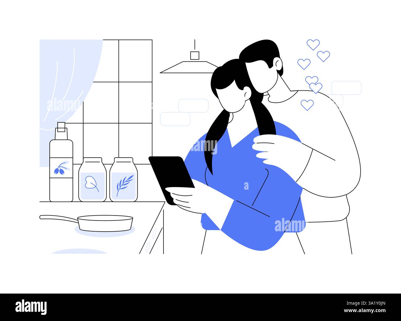 Living together isolated cartoon vector illustrations Stock Vector ...