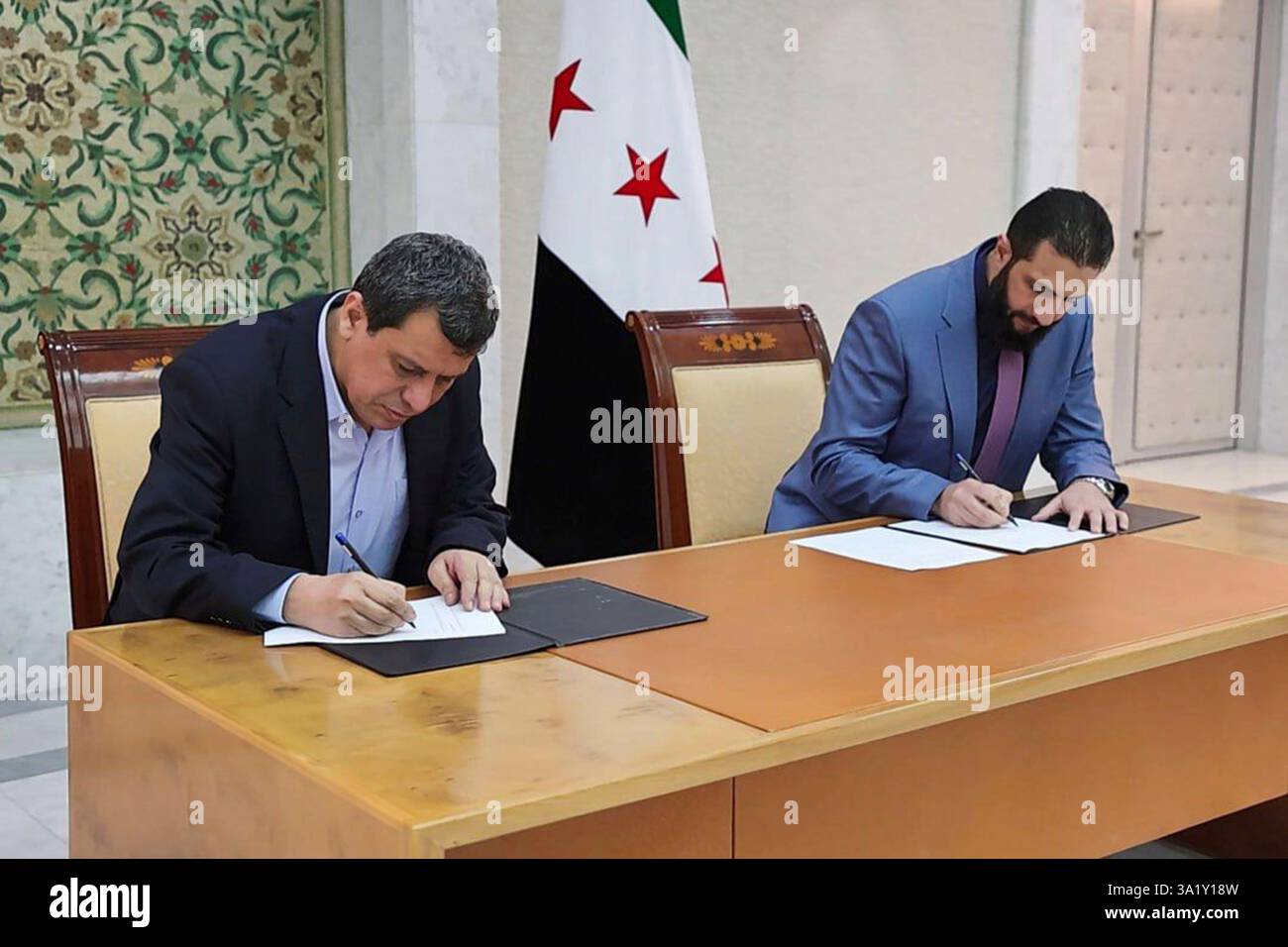 In this photo released by Syrian state news agency SANA, Syria's ...