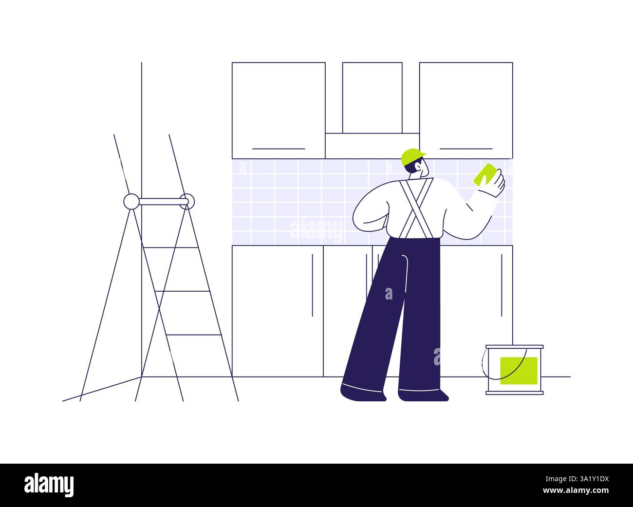 Backsplash installation abstract concept vector illustration Stock ...