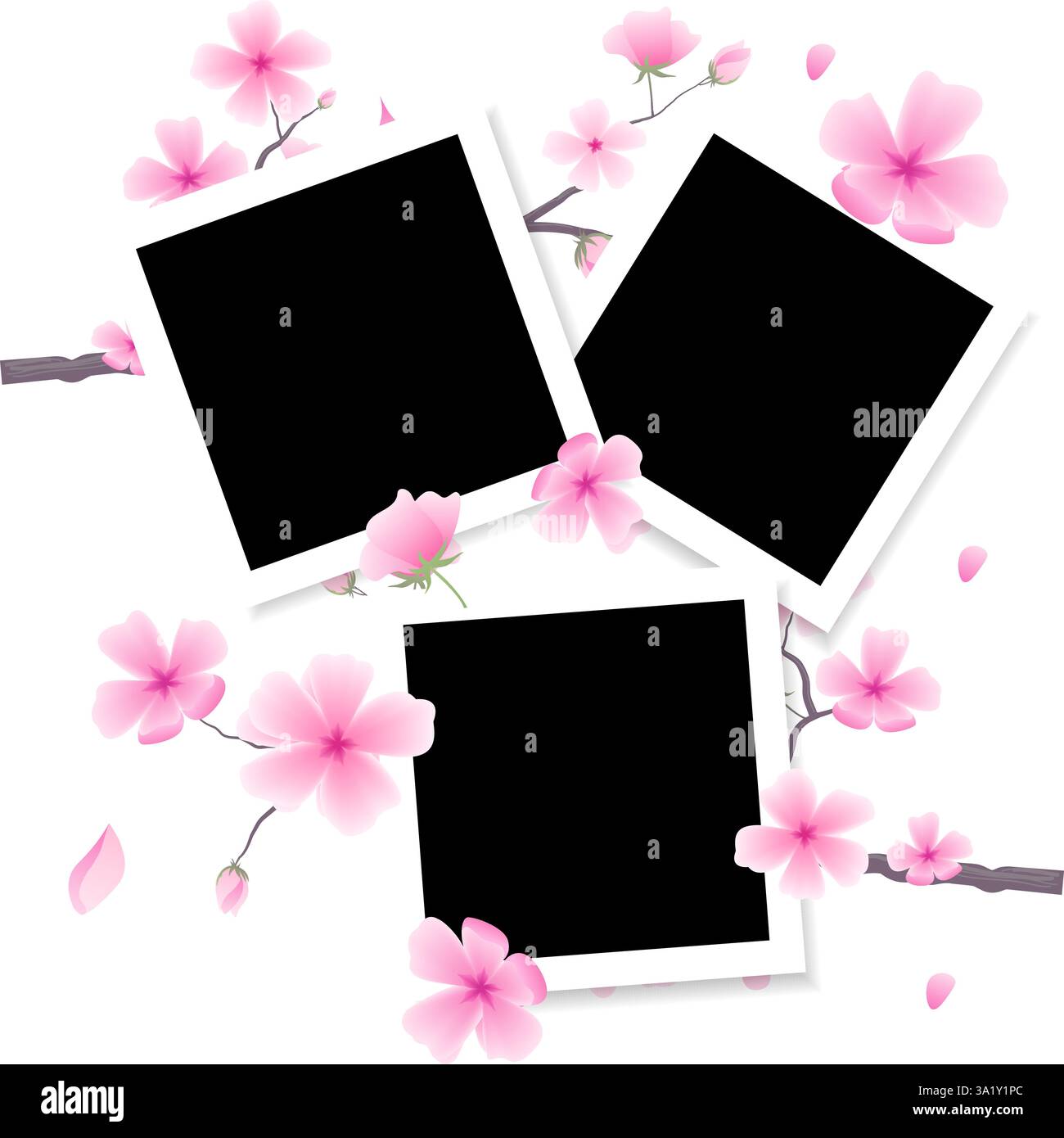 Collection of realistic photo frame mockups Stock Vector Image & Art ...