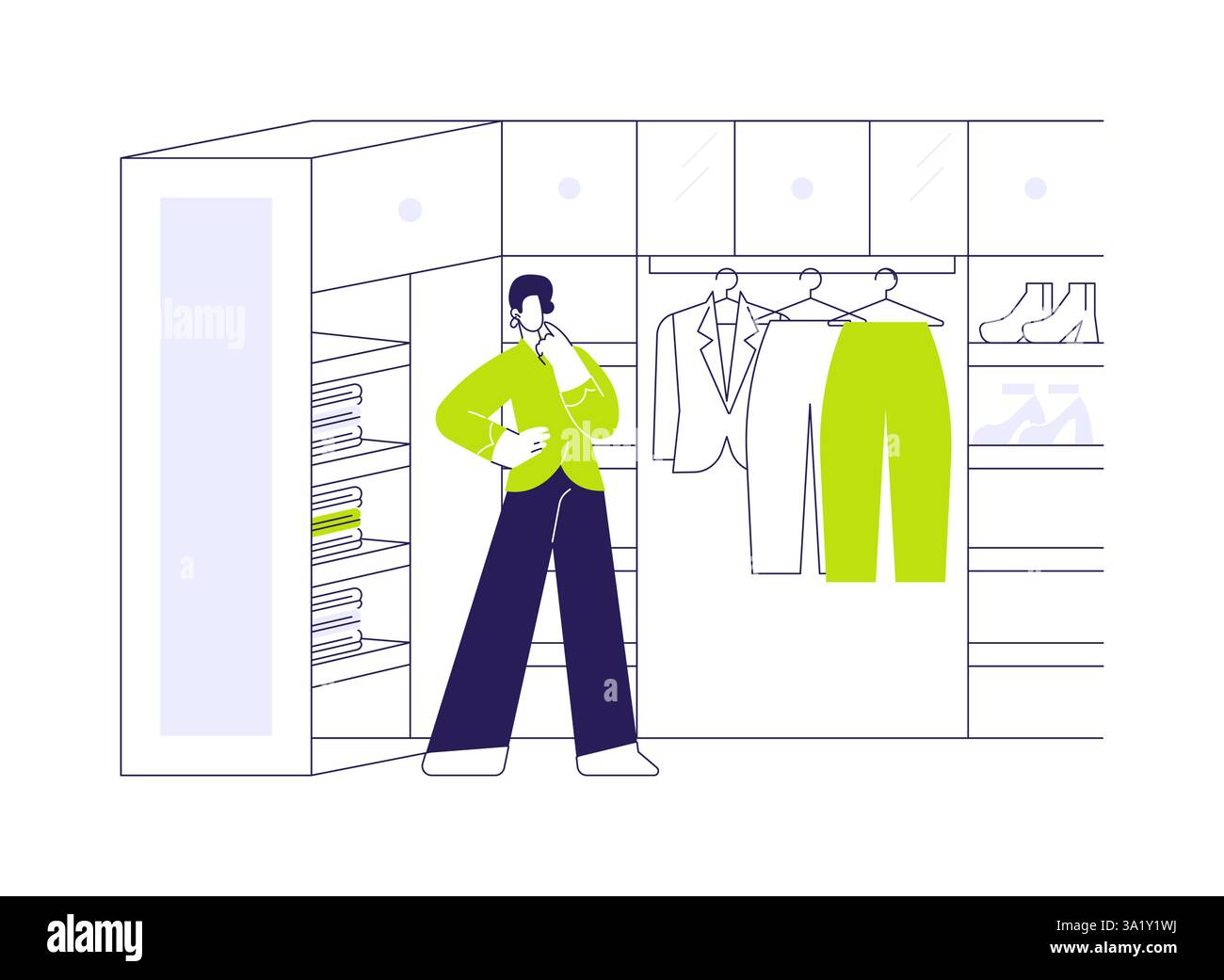 Custom walk-in closet abstract concept vector illustration Stock Vector ...