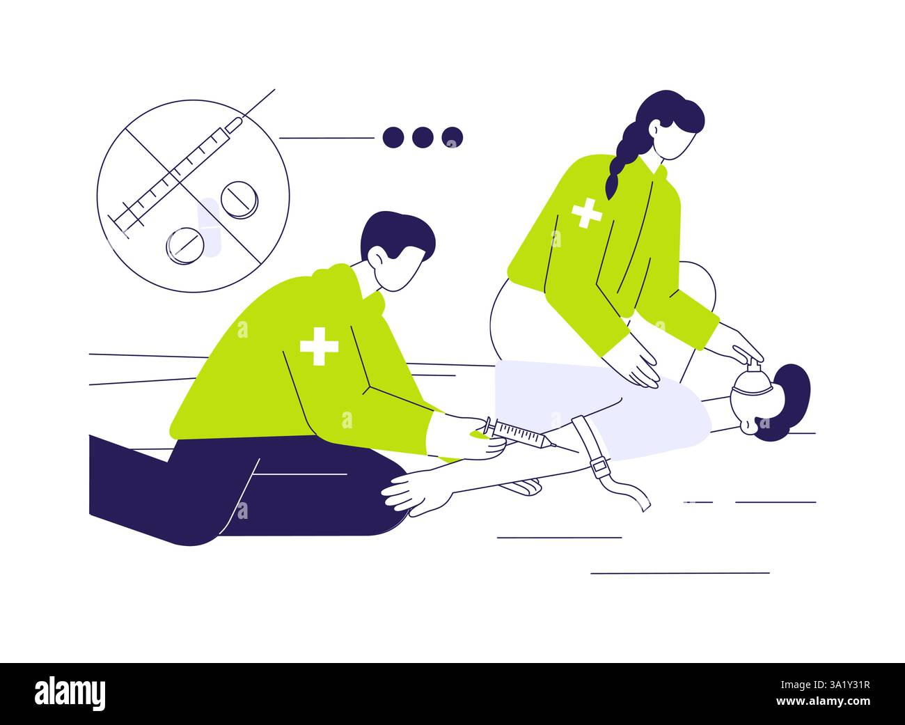 Overdose treatment abstract concept vector illustration Stock Vector ...