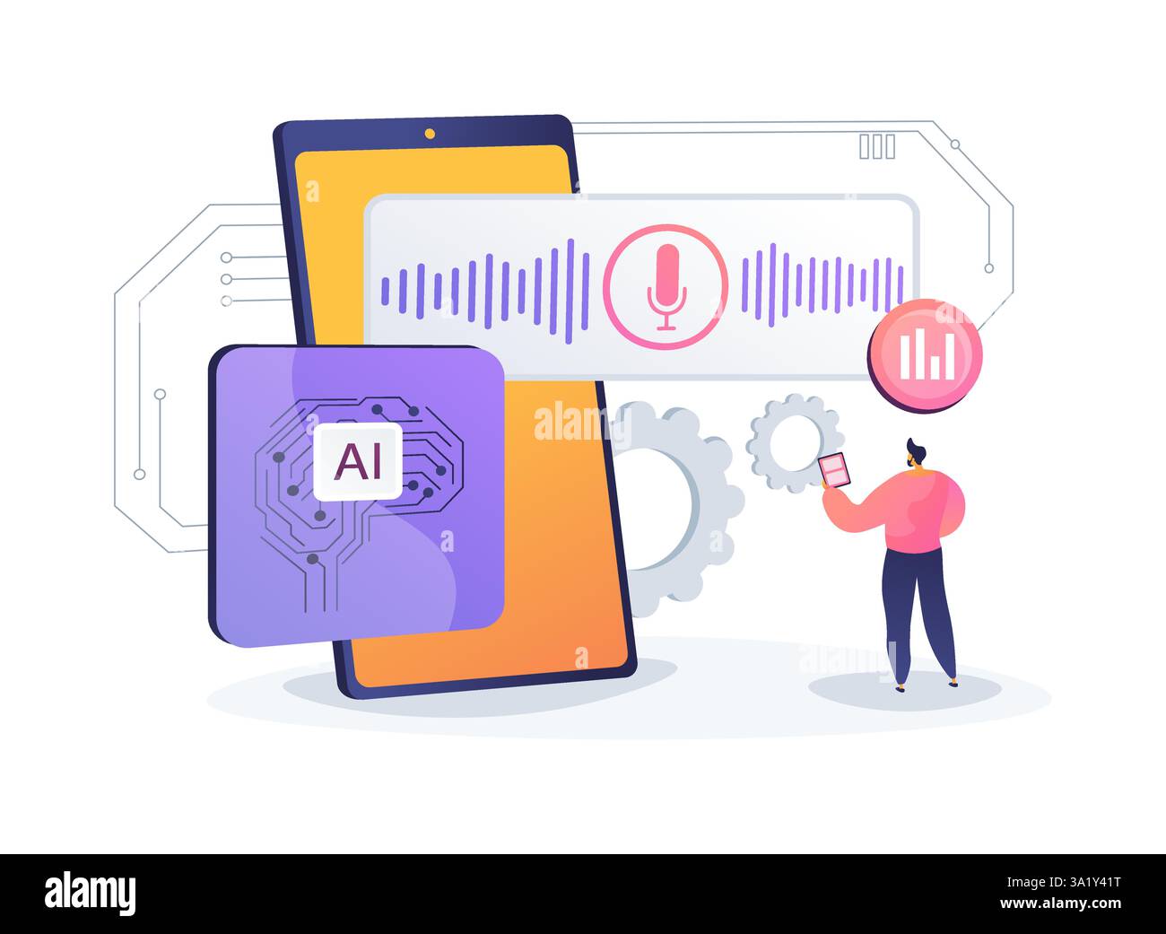 AI Voice Recognition abstract concept vector illustration Stock Vector ...