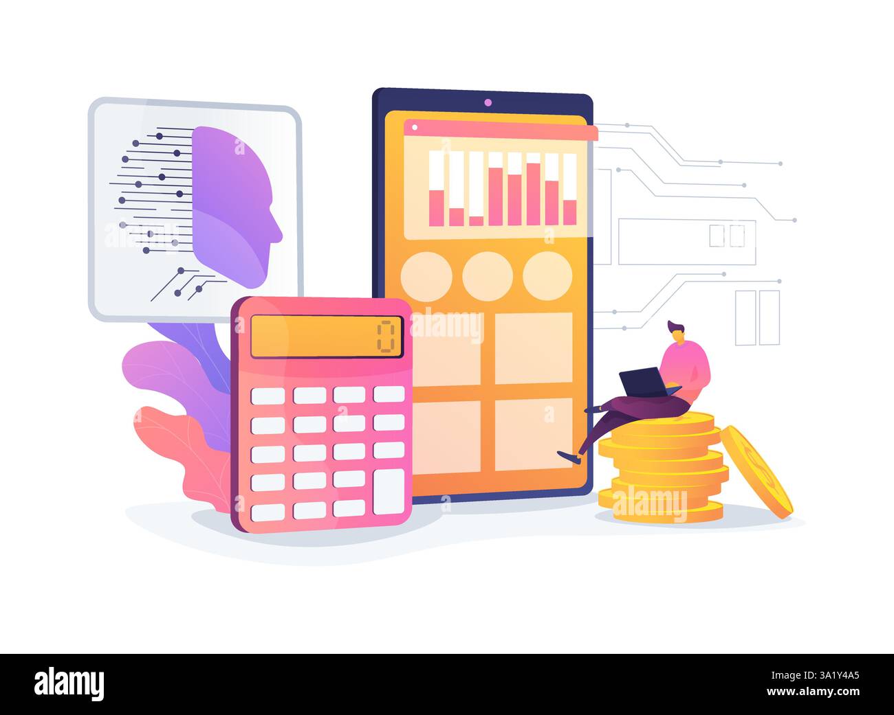 AI Personal Finance Management abstract concept vector illustration ...
