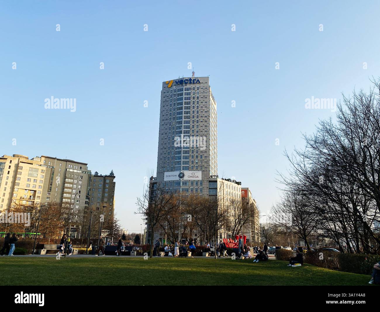 Warsaw, Poland - March 08, 2025: High-rise Vectra building surrounded ...