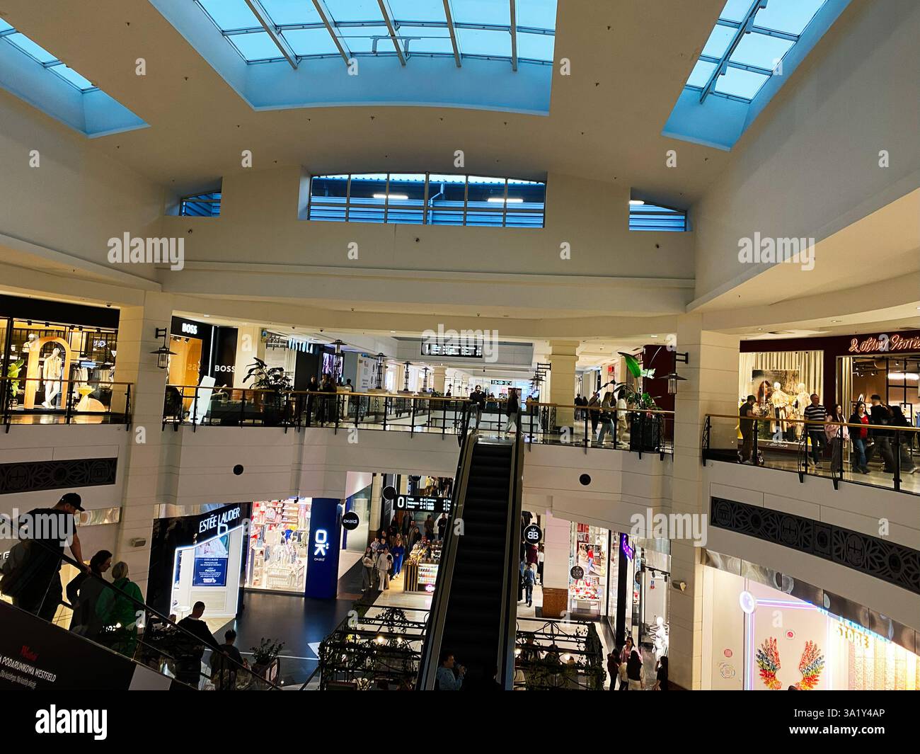 Warsaw, Poland - March 08, 2025: Spacious Westfield Arkadia multi-level ...