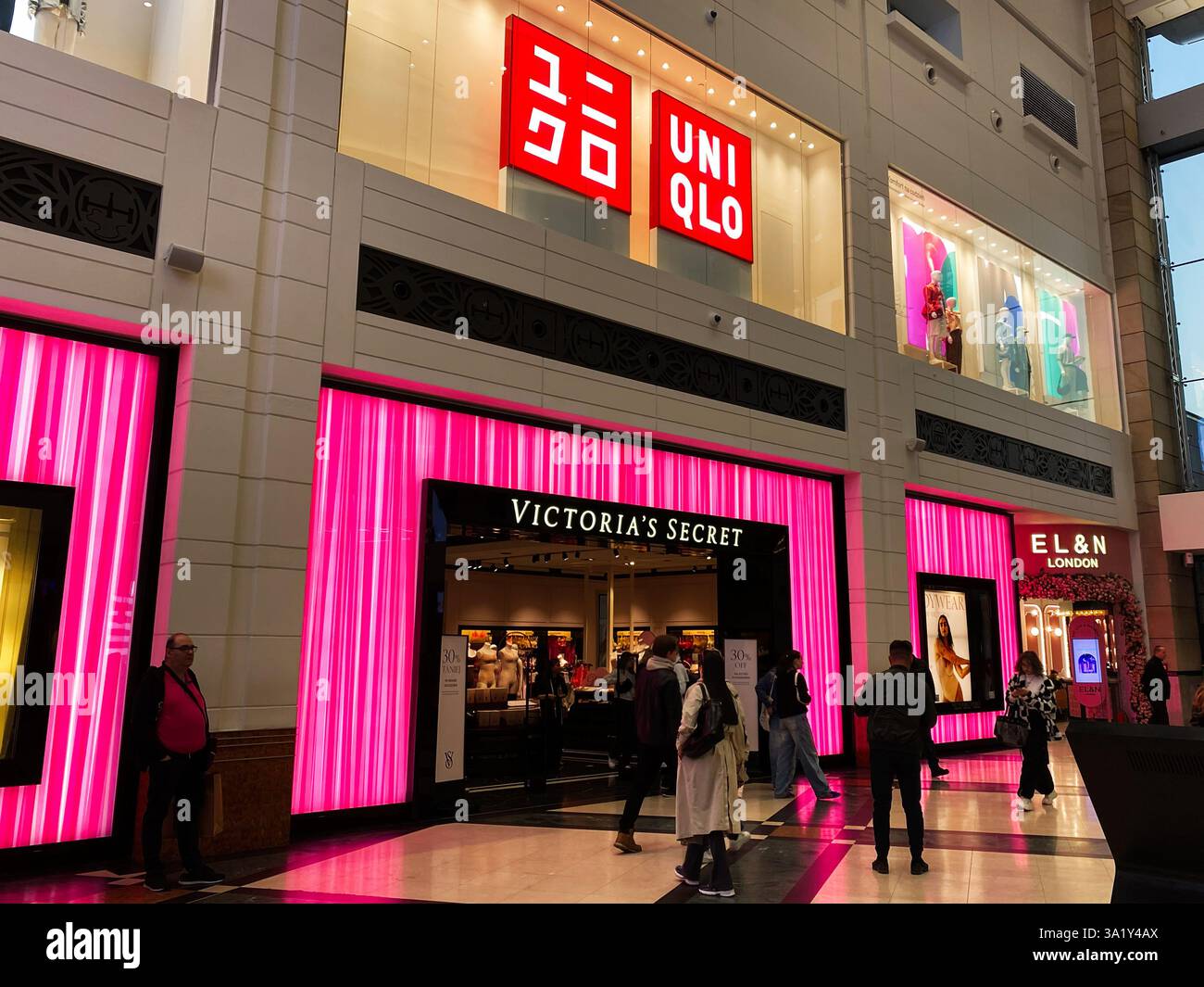 Warsaw, Poland - March 08, 2025: A vibrant shopping mall featuring ...