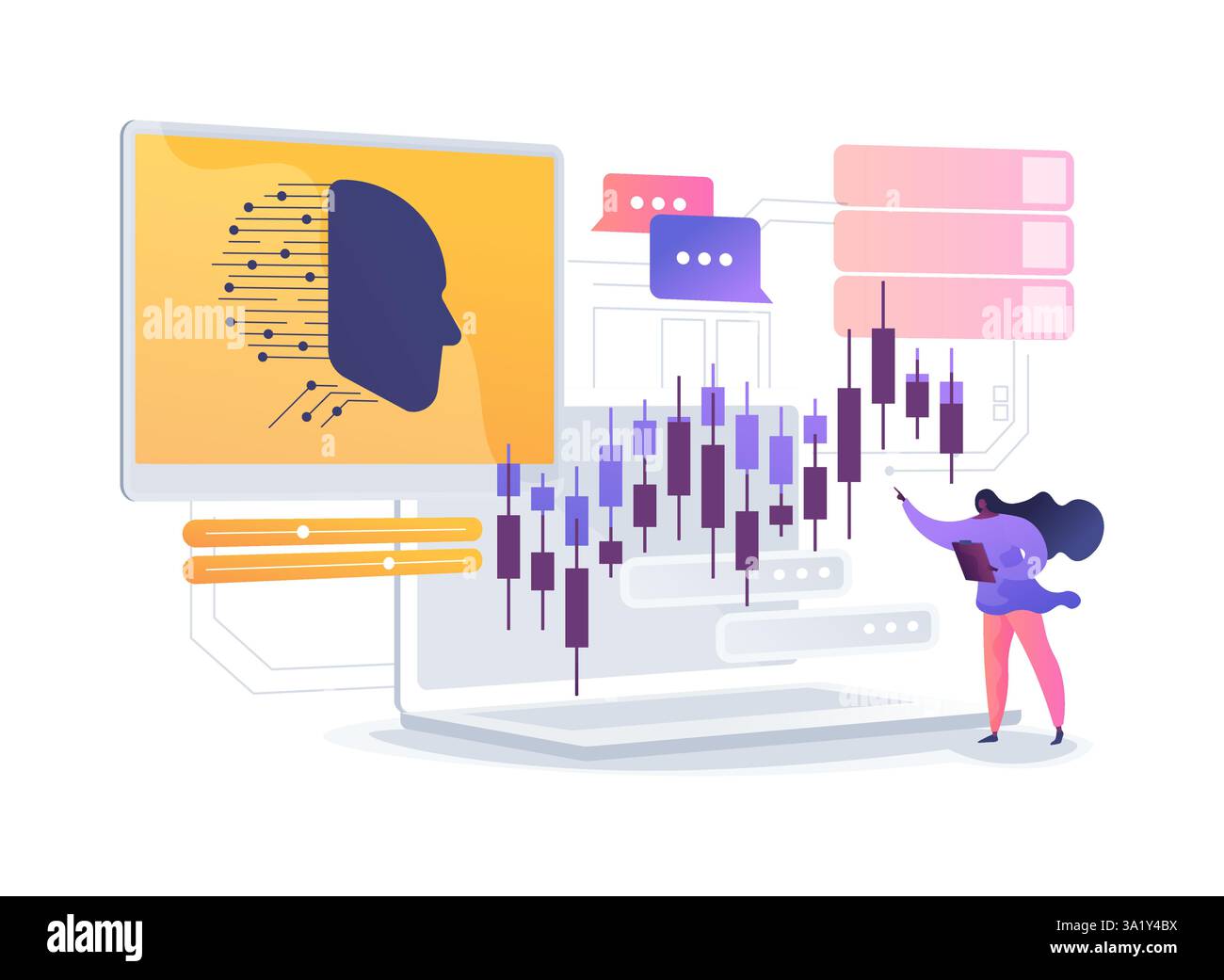 AI in Stock Trading abstract concept vector illustration Stock Vector ...